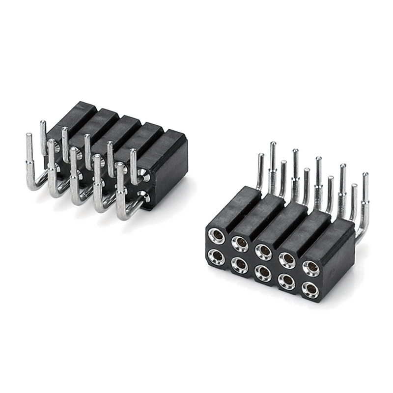 1.27/2.0/2.54 Round Hole Pin Right Angle 90 Degree Female Header ...