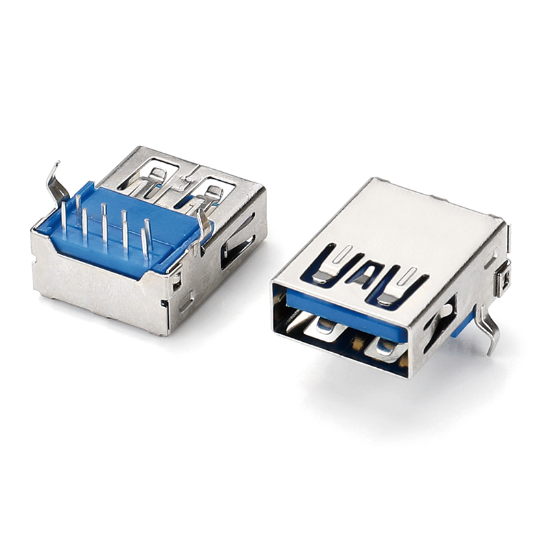 USB 3.0 type A connector female base bent socket bent pin connector ...